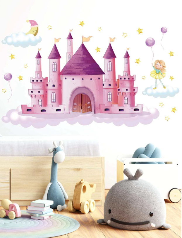 Products without category :: Sticker Perete Autocolant Castel roz 90x30cm