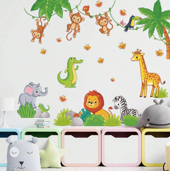 Sticker Perete Animale 50x70cm - Hello Friend