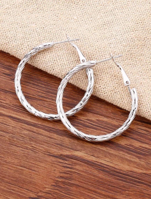 Products without category :: Cercei argintii cercuri texturate